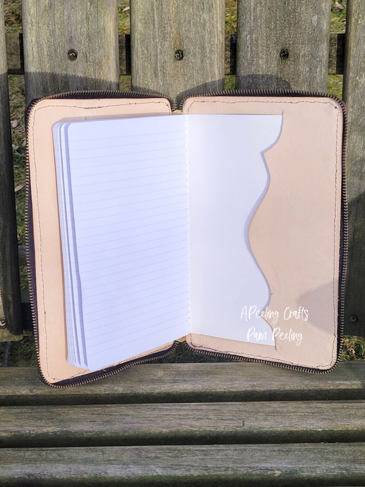 Zippered Hand Tooled Leather Journal Cover - Etsy