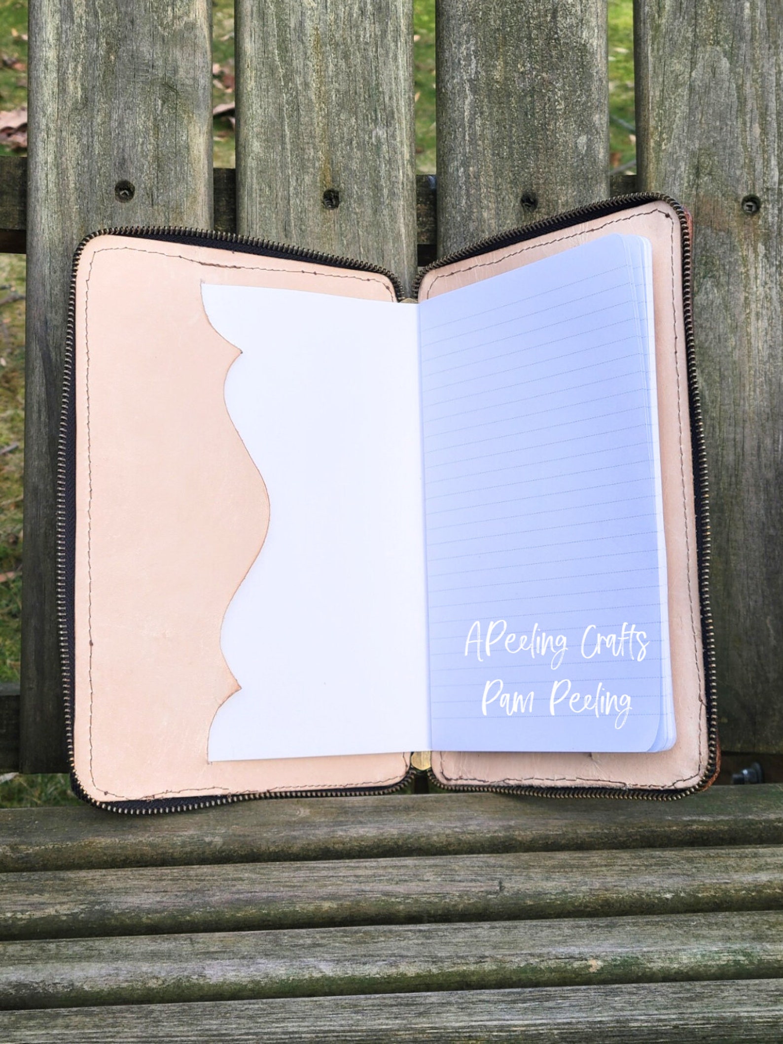 Zippered Hand Tooled Leather Journal Cover - Etsy