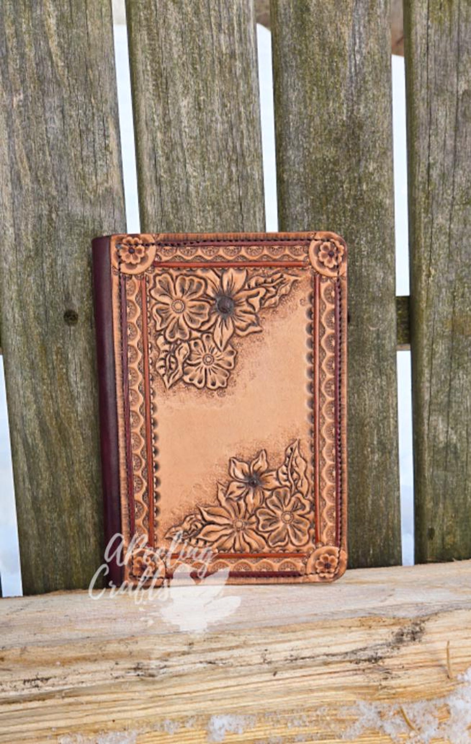 Hand Tooled Leather Journal Cover - Etsy