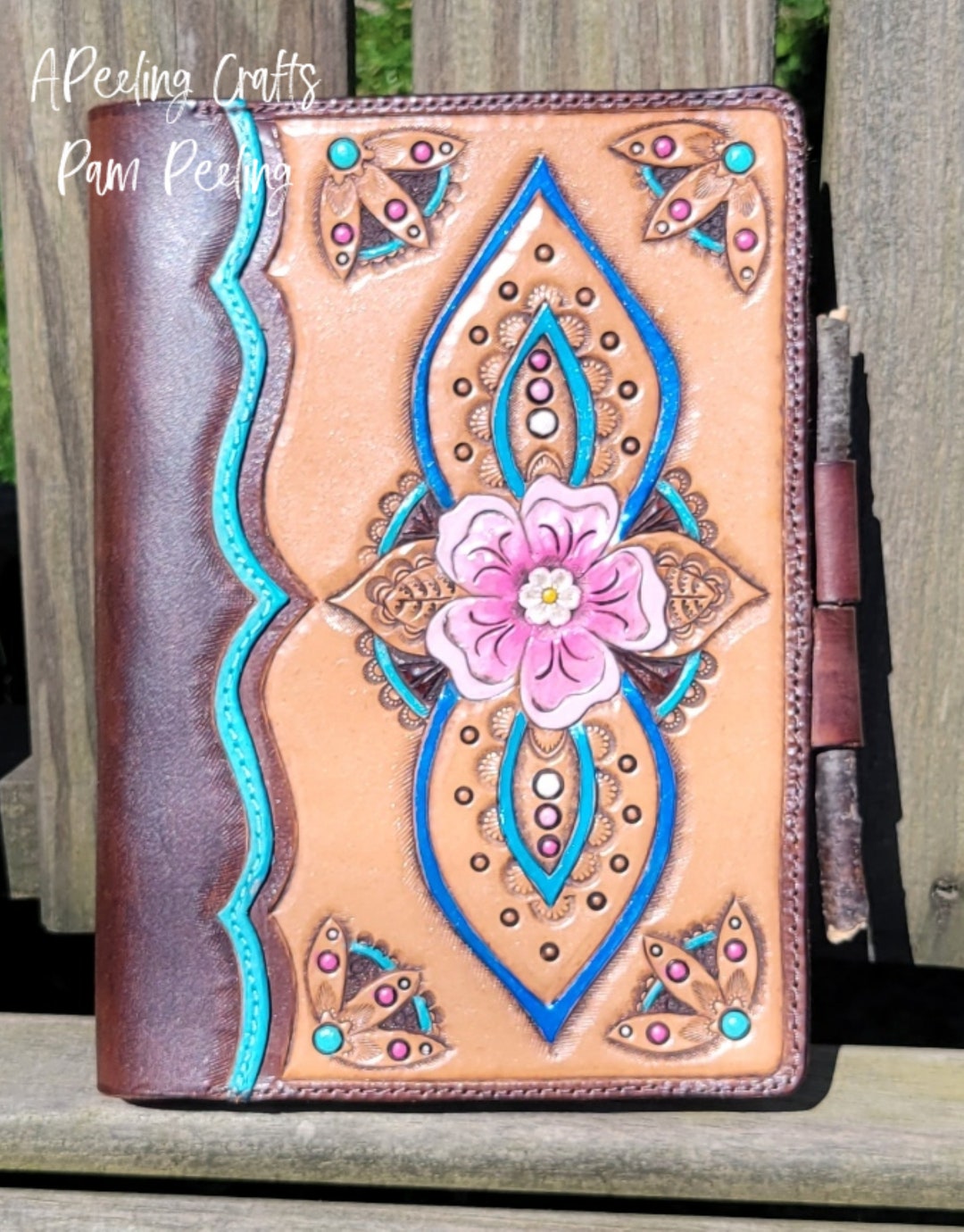 Hand Tooled Leather Journal Cover - Etsy