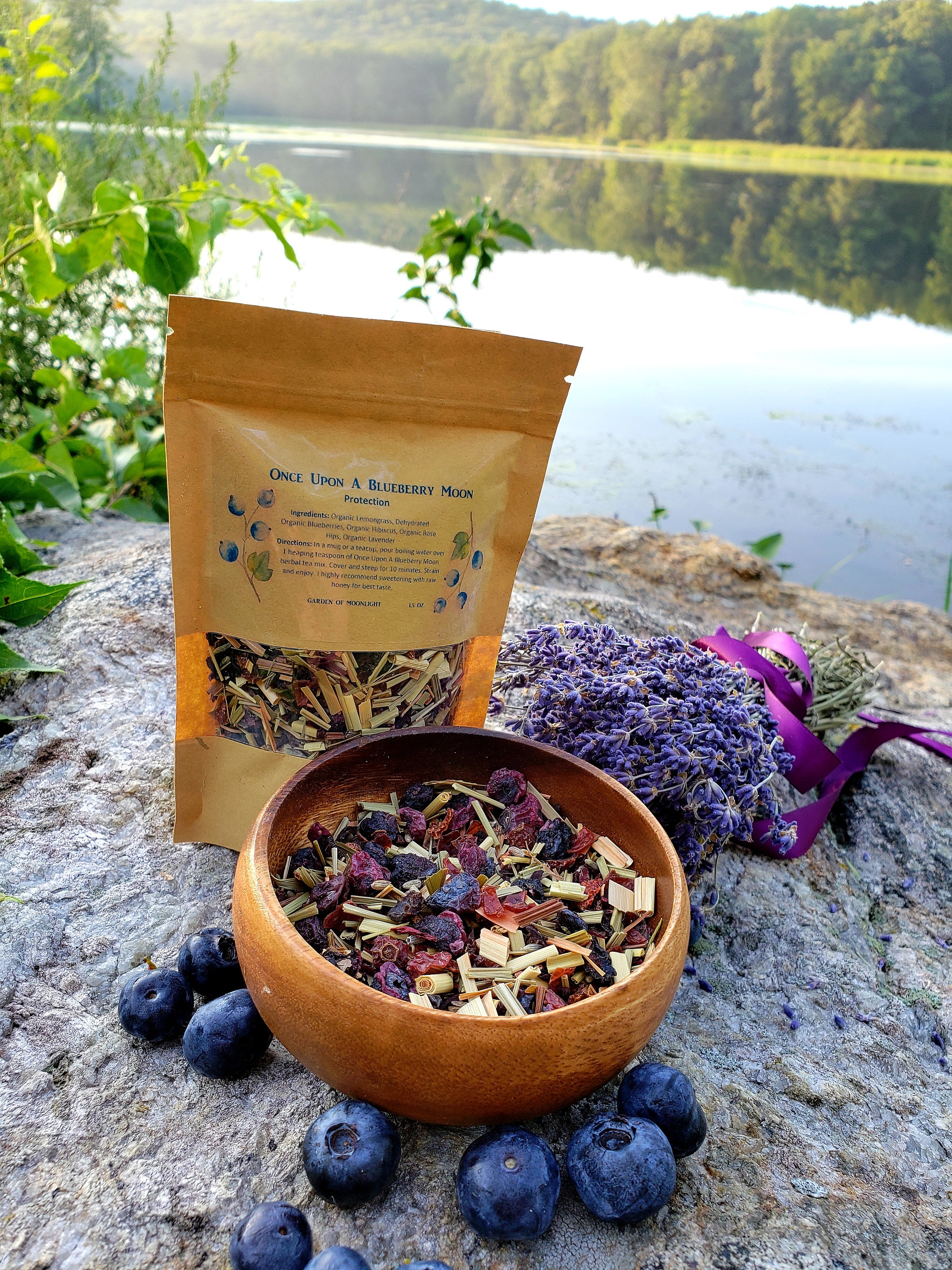 Once Upon A BLUEBERRY MOON Organic Herbal Tea Mix - Etsy