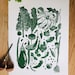 Vegetables Linocut Print-garden Vegetable Print-garden Art-grow Your ...