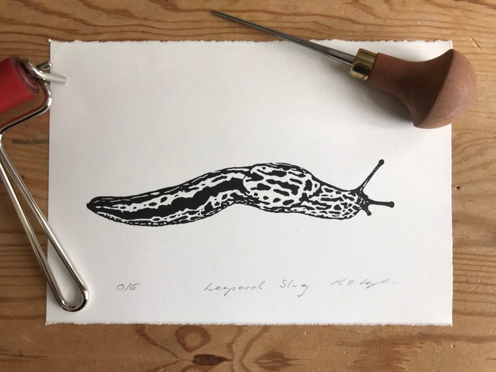 Slug Linocut Print-insect Print-animal Print-nature Art-wall - Etsy