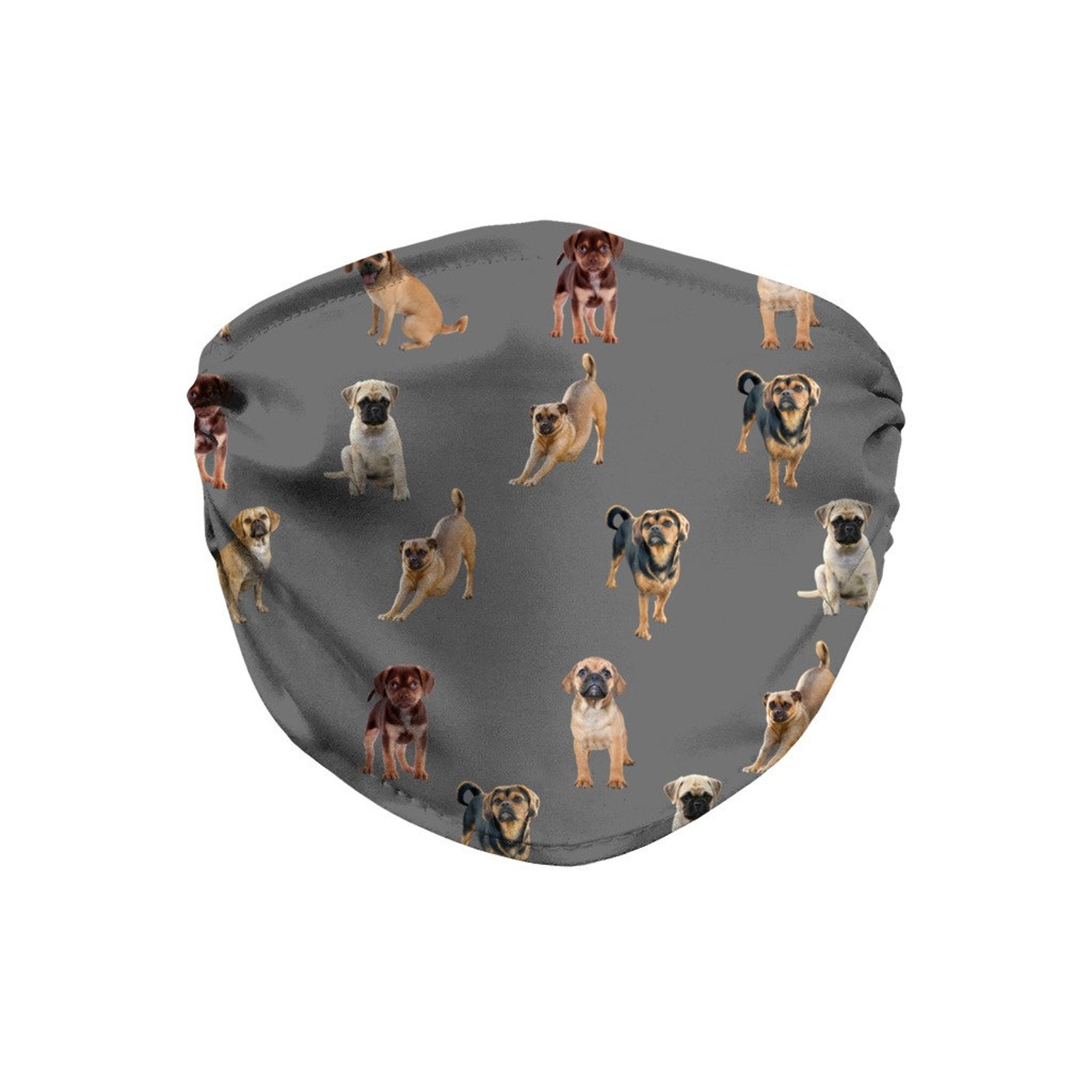 Puggle Prints Puggle Face Mask Puggle Gifts Puggle Mask - Etsy