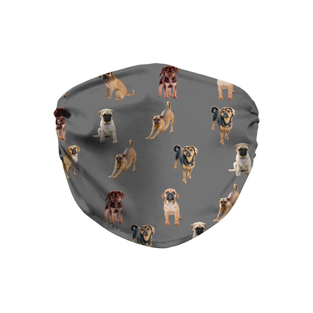 Puggle Prints Puggle Face Mask Puggle Gifts Puggle Mask - Etsy