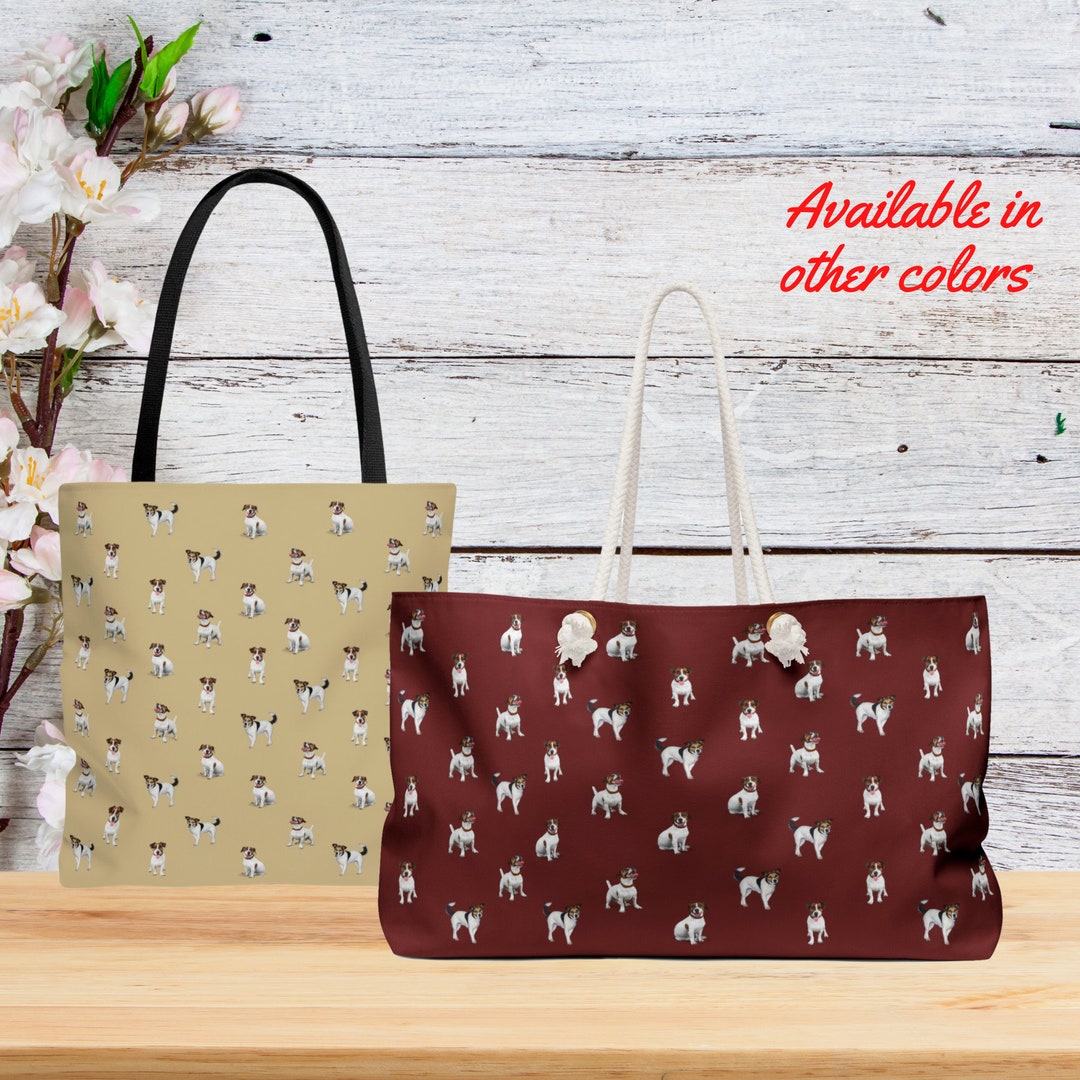 Jack Russell Dog Tote Bag, Weekender Bag, Aesthetic Tote Bag, Beach Bag ...