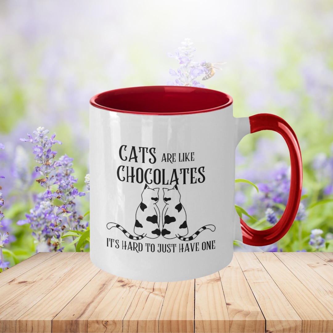Funny Cat Lover Coffee Mug: Cats Are Like Chocolates, Pet Parent Gift ...