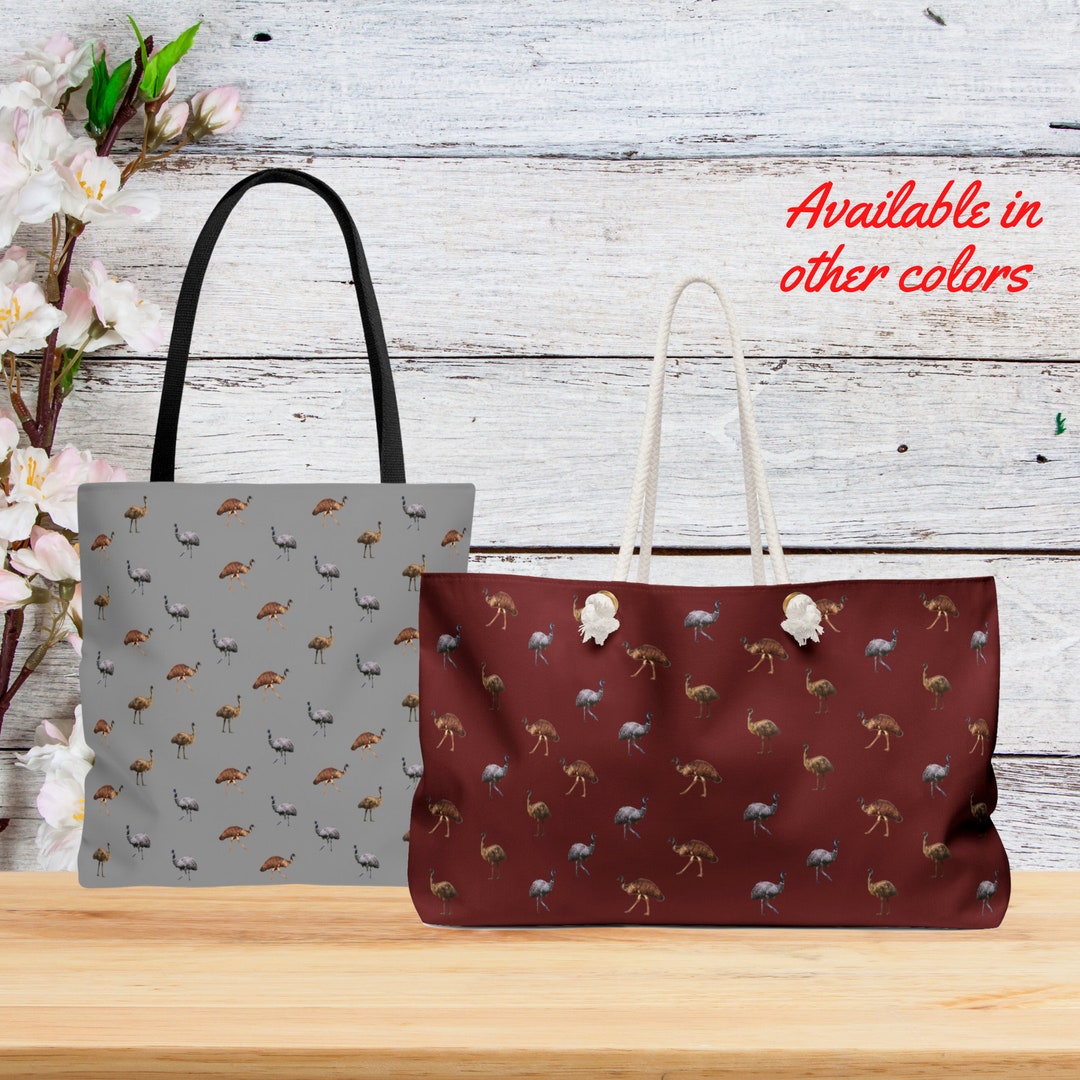 Emu Tote Bag, Weekender Bag, Aesthetic Tote Bag, Beach Bag Tote, Mom ...