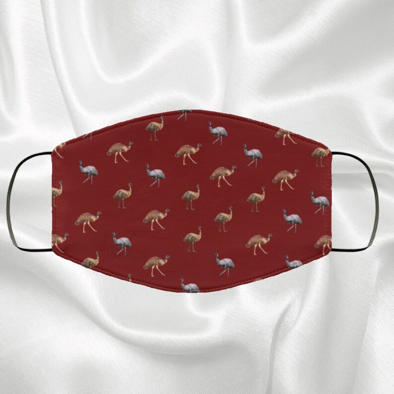 Emu Face Mask Emu Print Emu Bird Lover Gift Idea Emu Mom - Etsy