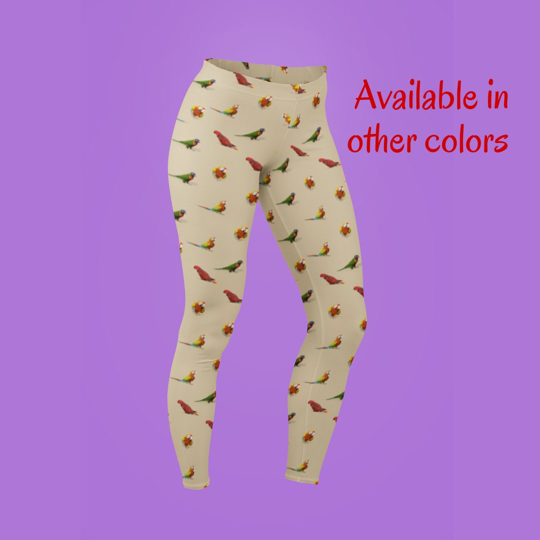 Parrot Lover Gift, Parrot Outfit Pattern Leggings, Legging Pants Parrot ...