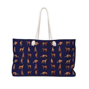 Rhodesian Ridgeback Tote Bag, Rhodesian Dog Print Weekender Tote ...