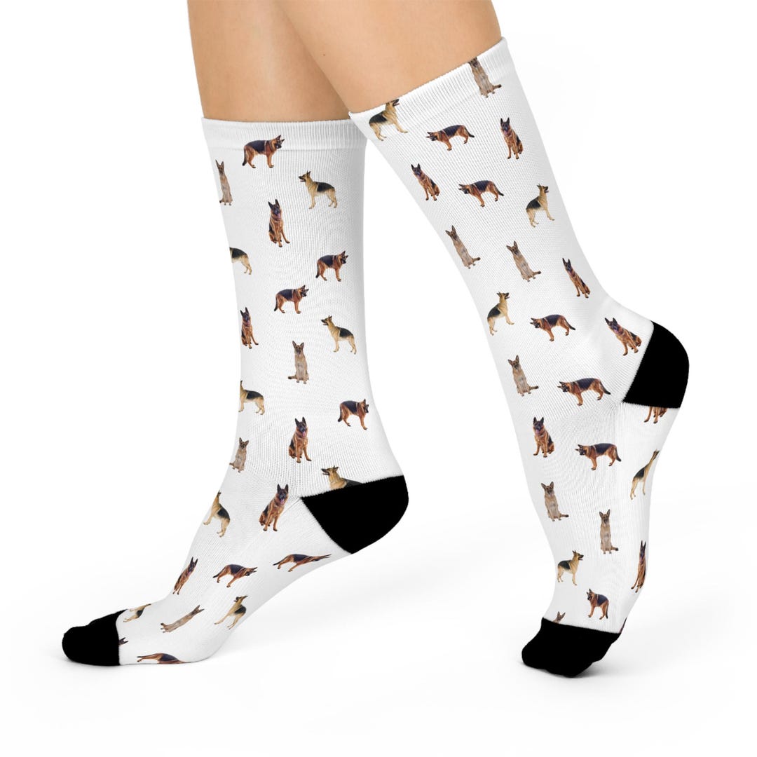 German Shepherd Socks: Unisex Cozy Animal Crew Socks - Etsy