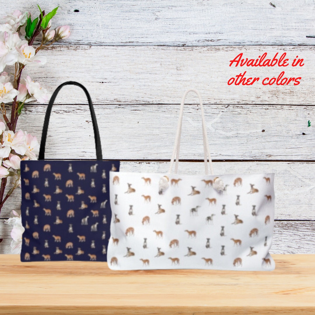 Whippet Tote Bag, Weekender Bag, Aesthetic Tote Bag, Beach Bag Tote ...