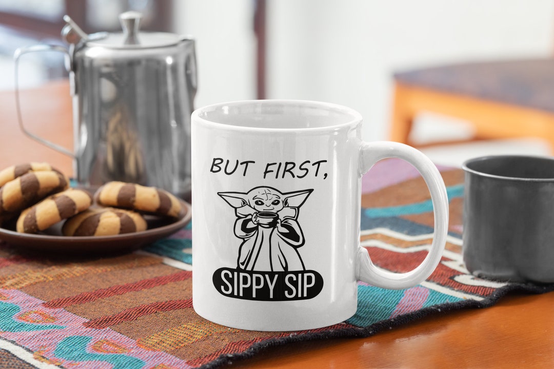 But First Sippy Sip Baby Green Alien Funny Coffee Mug for - Etsy