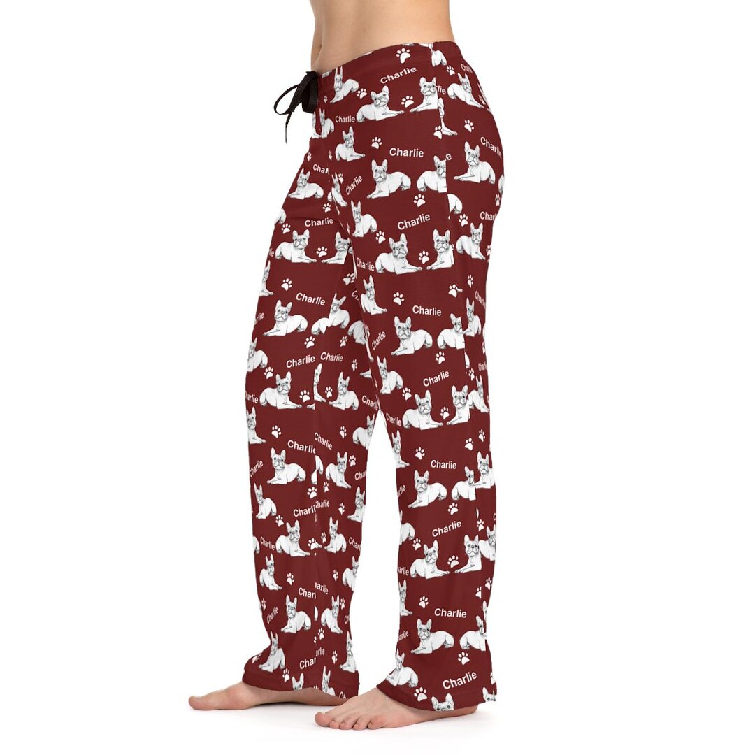 Custom French Bulldog Pajama Pants – Sketch Dog Art, Frenchie Pet Lover ...