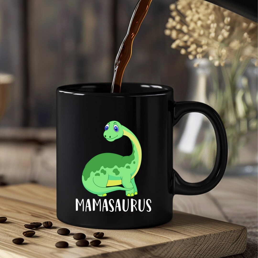 Mamasaurus Mother's Day Coffee Mug Funny Dino Mom Gift for Christmas ...