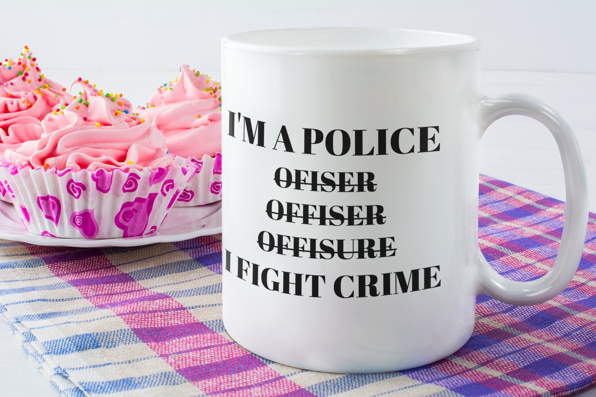 Cop Funny Coffee Mug Im A Police I Fight Crime Best Etsy Uk