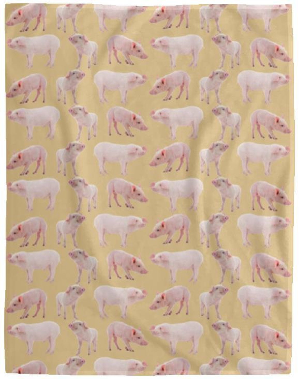 Pig Blanket Pig Cozy Fleece and Mink Sherpa Blanket Pigs | Etsy