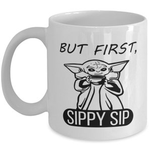 But First Sippy Sip Baby Green Alien Funny Coffee Mug for - Etsy