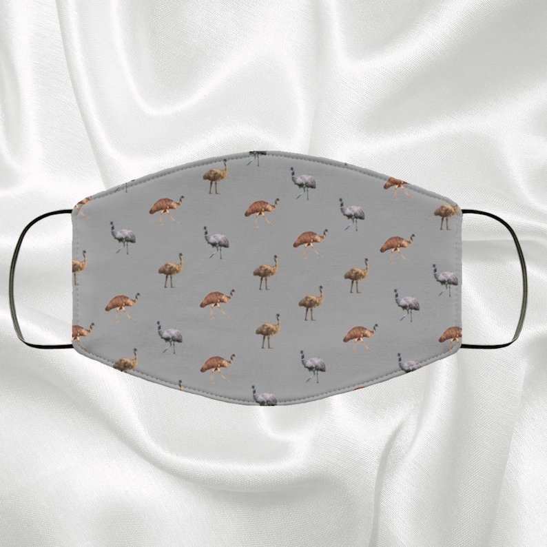 Emu Face Mask Emu Print Emu Bird Lover Gift Idea Emu Mom - Etsy