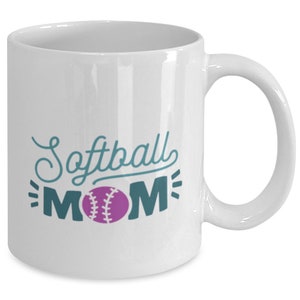 Softball Mom Coffee Mug, Softball Mom Gift, Gift for Softball Mom ...