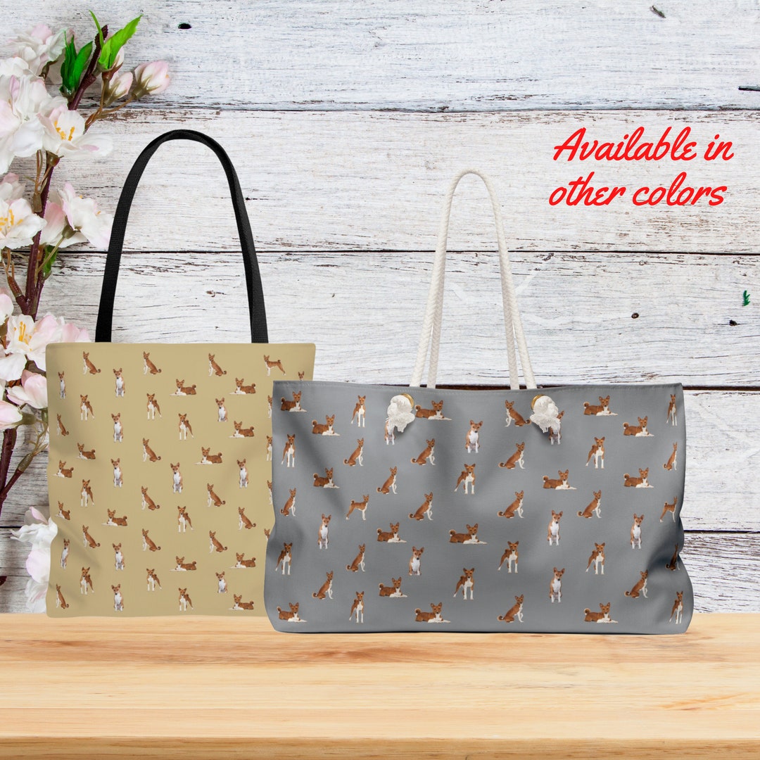 Basenji Dog Tote Bag, Weekender Bag, Aesthetic Tote Bag, Beach Bag Tote ...