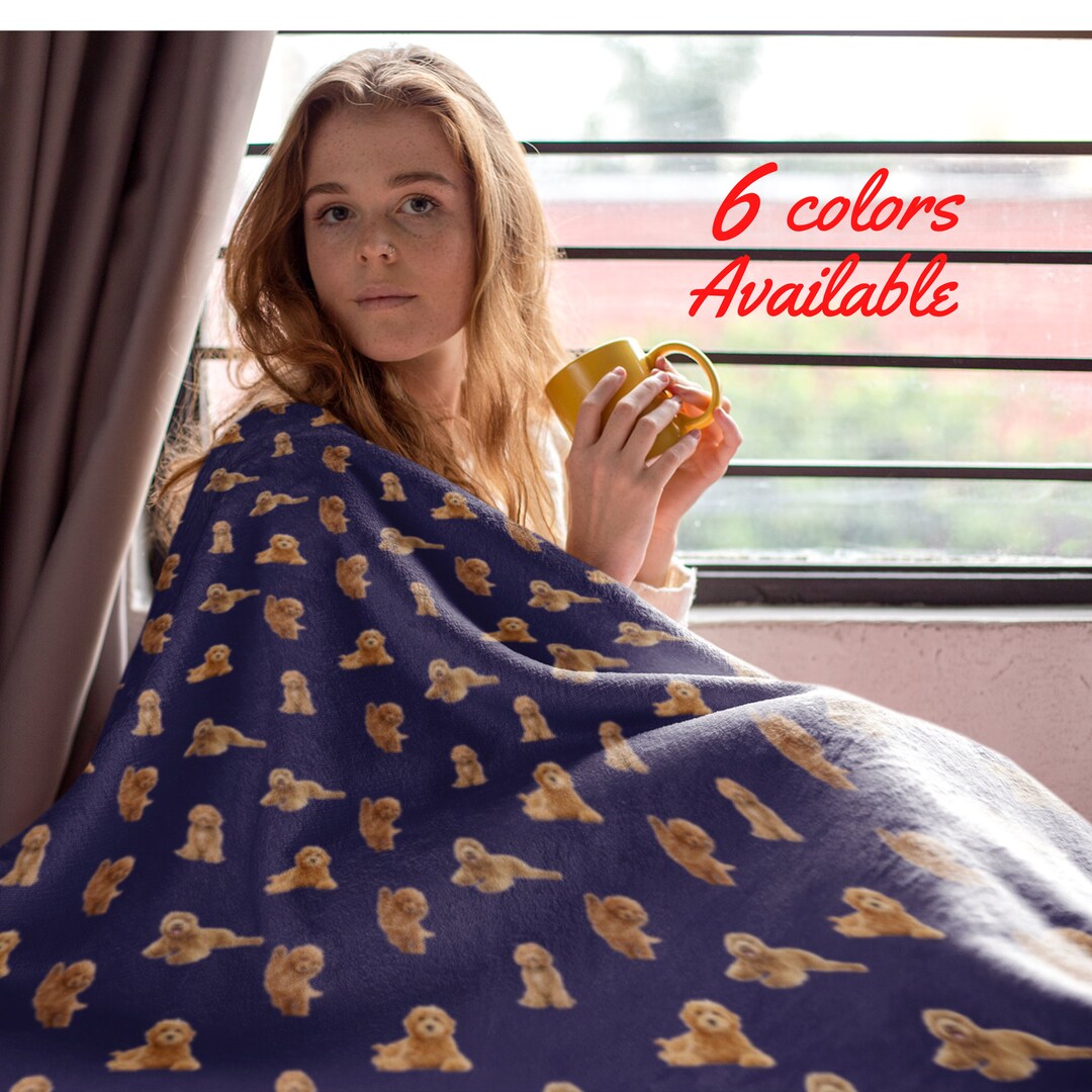 Labradoodle Blanket and Throw, Labradoodle Comfy Fleece and Mink Sherpa ...