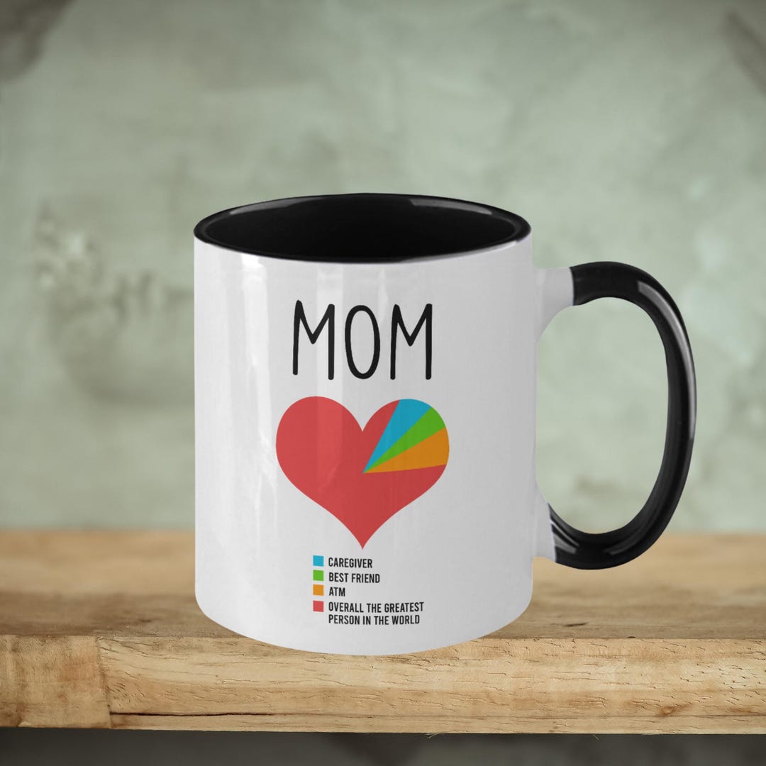 Funny Mom Pie Chart Mug - Mother's Love Humor, Mom Life Coffee Cup ...