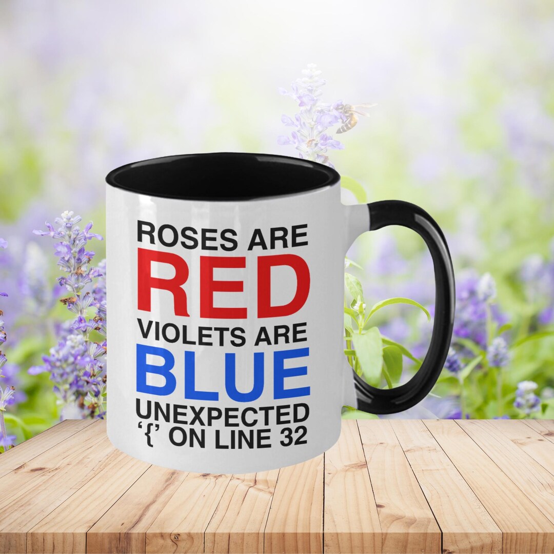 Funny Programmer Mug Roses Are Red Coding Joke Developer Cup, Software ...