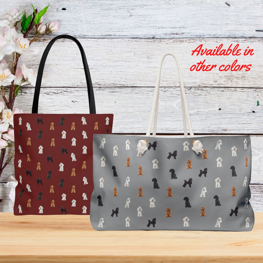 Poodle Dog Tote Bag, Weekender Bag, Aesthetic Tote Bag, Beach Bag Tote ...
