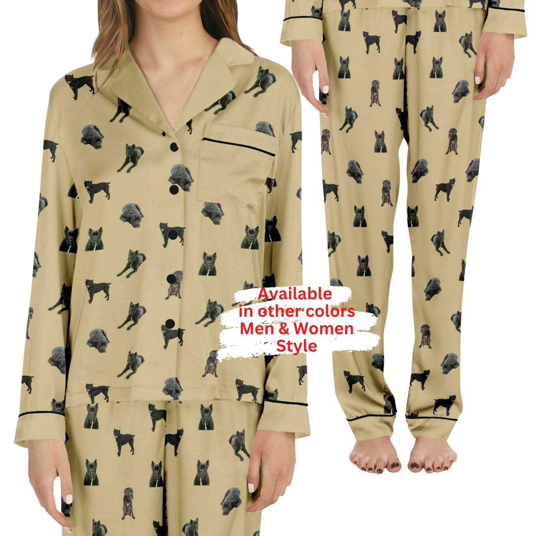 Cane Corso Dog Pajama Set for Women and Men, Sleepwear Dog Lover Gift ...