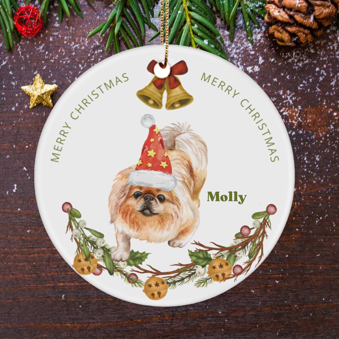 Pekingese Christmas Ornament, Pekingese Ornament, Pekingese Mom ...