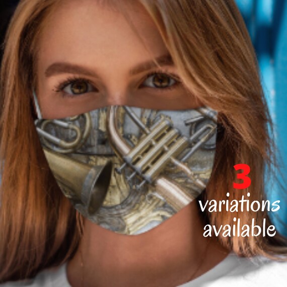 Trumpet Print Mask Mask Trumpet Trumpet Lover Face Mask | Etsy