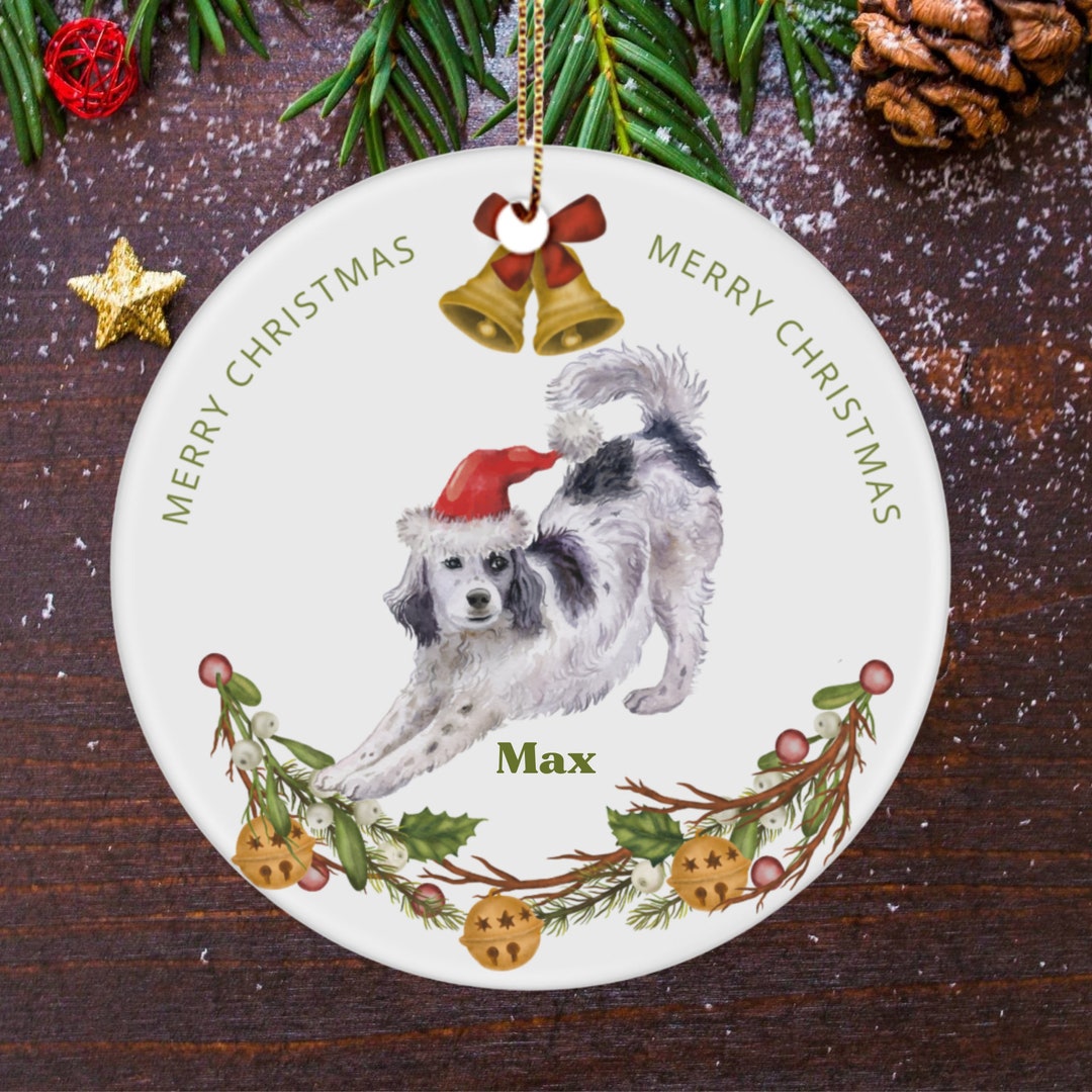 English Setter Christmas Ornament, English Setter Ornament, English ...