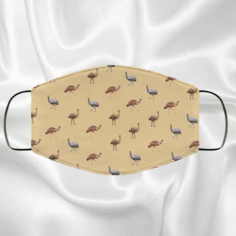 Emu Face Mask Emu Print Emu Bird Lover Gift Idea Emu Mom - Etsy