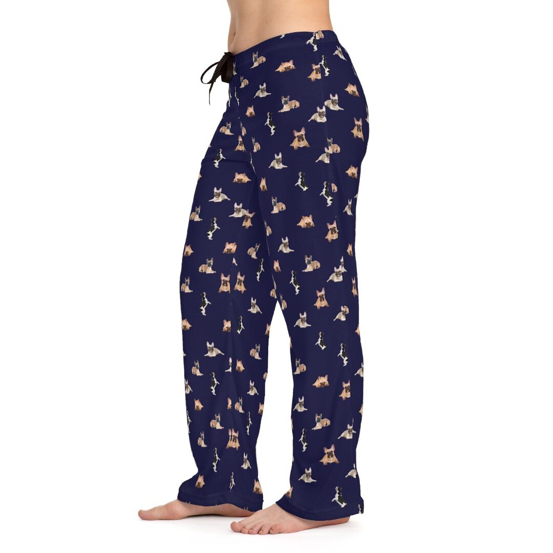 French Bulldog Pajama Pants, Cute Dog Lover Sleepwear, Unisex Lounge ...