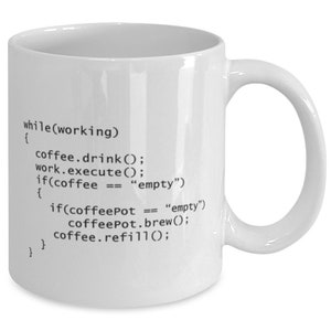 Programmer Coffee Mug C Program, Nerd Humor Mug, Java Programming ...