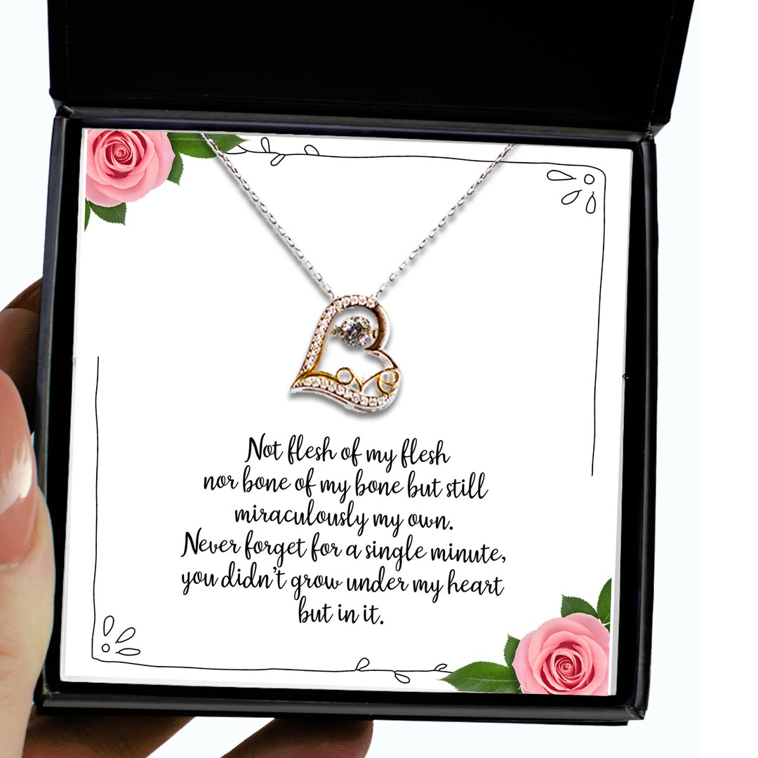 Bonus Daughter Gift -not Flesh of My Flesh., Love Heart 925 Sterling ...