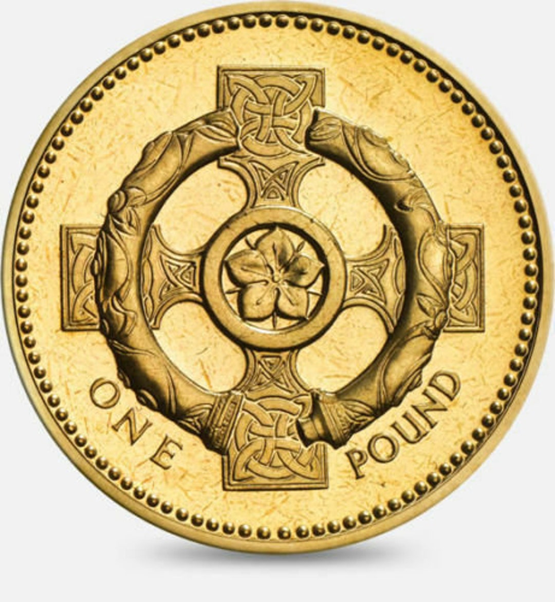 1996 Celtic Cross One Pound old Coin Circulated - Etsy