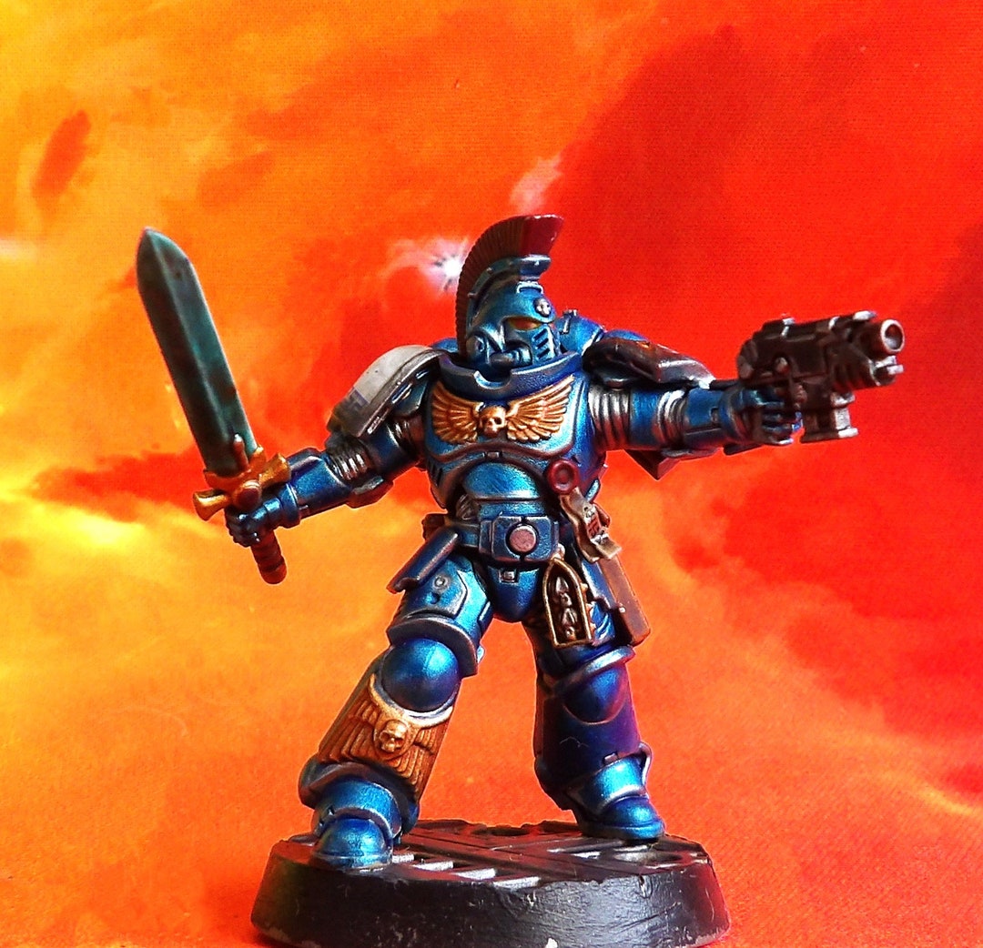 My Take On: Wh40k Iron Snakes Primaris Intercessor Space Marine.assembled and Painted to a Very ...