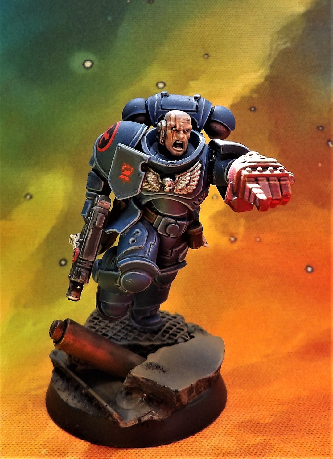 Wh40k Crimson Fists Chapter Primaris Lieutenant Space Marine - Etsy