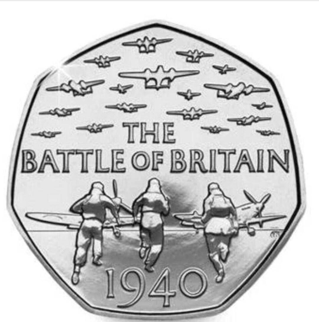 The UK Battle of Britain 50p - Etsy