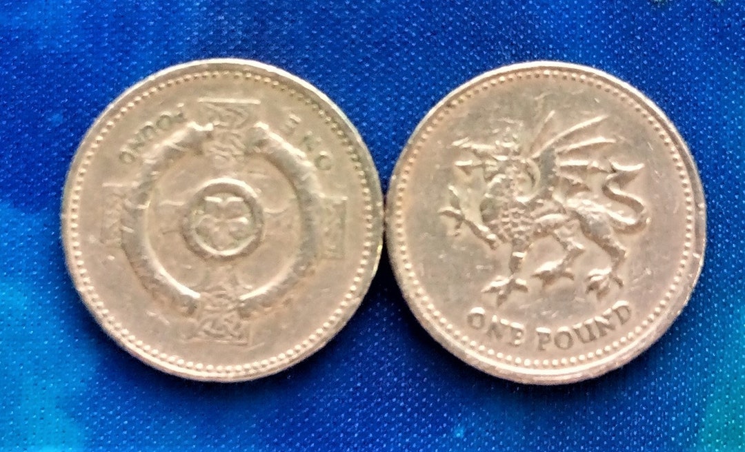 Most Popular -set X2:celtic Cross One Pound (old)+wales Dragon One ...