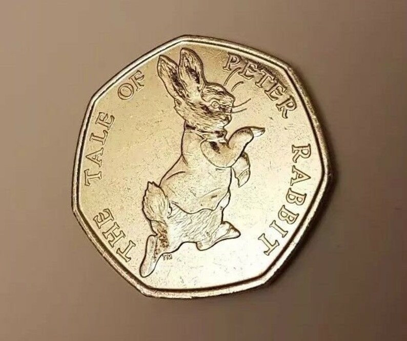 Tale of Peter Rabbit Beatrix Potter 50p Fifty Pence Coin - Etsy Canada