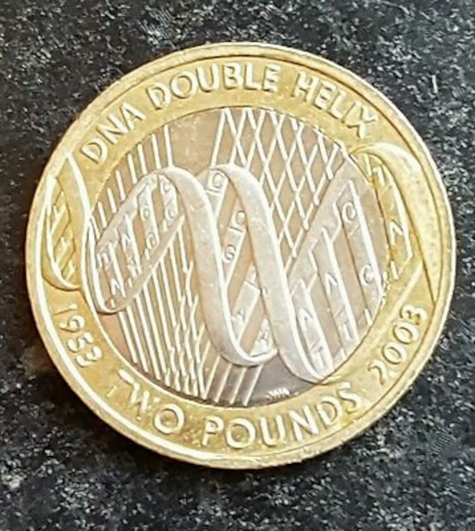 Rare 2 Pound Coin - DNA Double Helix-circulated - Etsy UK