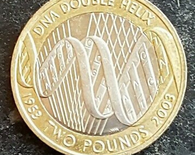 Rare 2 Pound Coin DNA Double Helix-circulated - Etsy