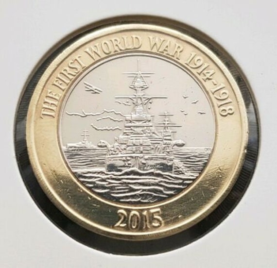 The First World War HMS BELFAST 1914-1918 2 Pound Coin | Etsy UK