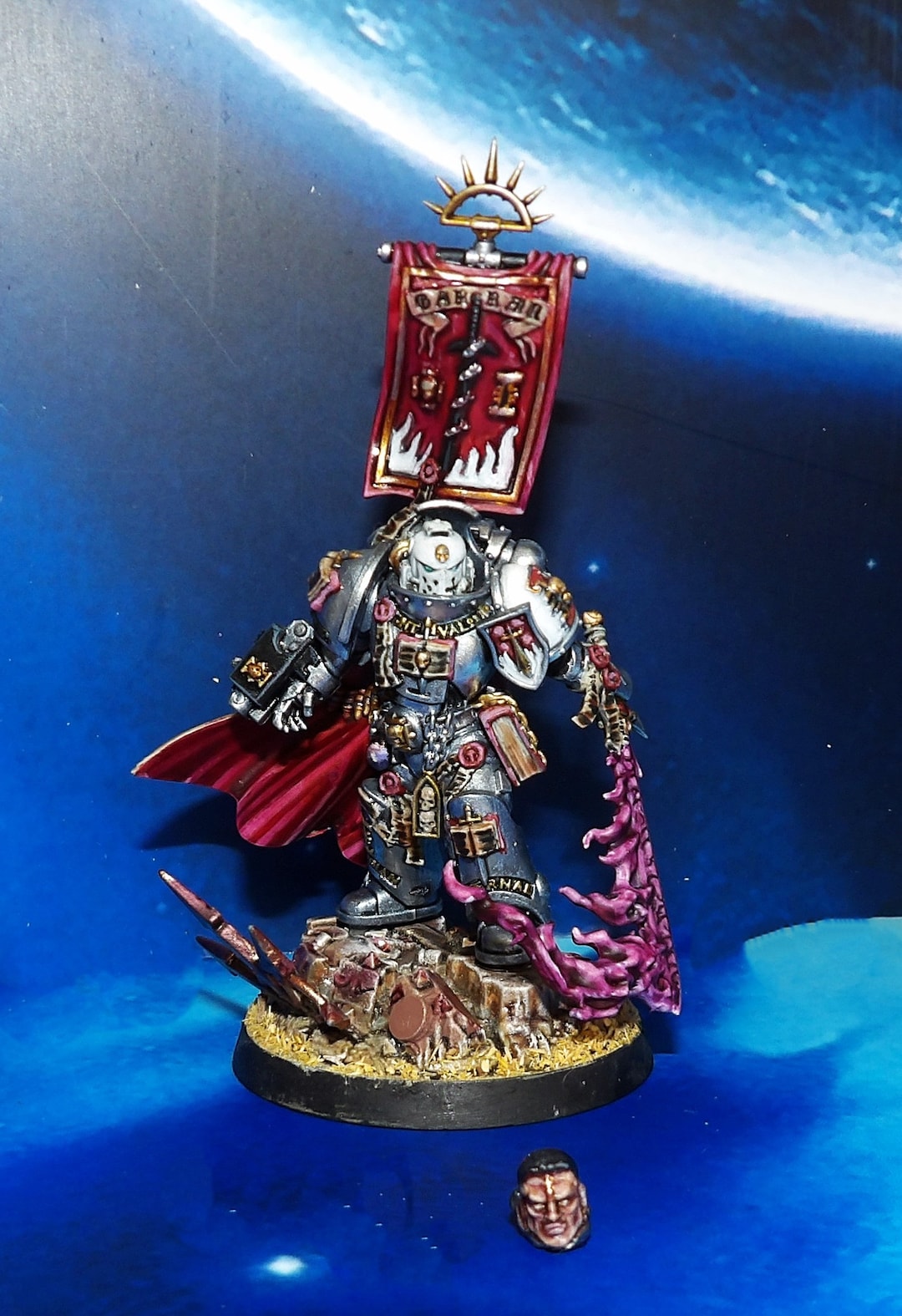 Grey Knights Castellan Crowe Wh40k Space Marines. Both Heads Version ...