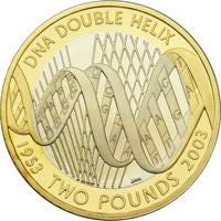 Rare 2 Pound Coin - DNA Double Helix-circulated - Etsy UK
