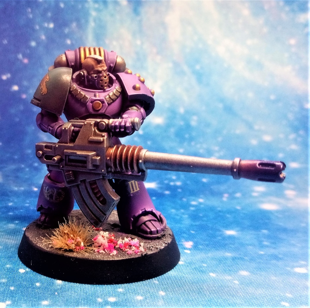 Horus Heresy Emperors Children Space Marine With Autocannon - Etsy